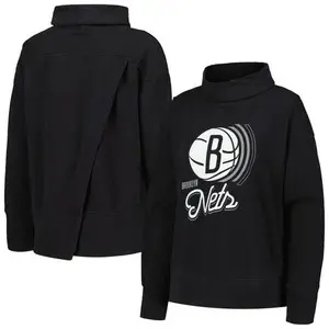 LEVELWEAR Brooklyn Nets Sunset Pullover Sweatshirt - Black