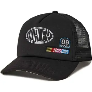 Hurley Nascar Foam Trucker Snapback Hat - Black
