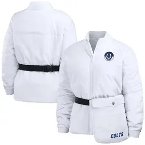 WEAR BY ERIN ANDREWS Indianapolis Colts Packaway Full-zip Puffer Jacket - White