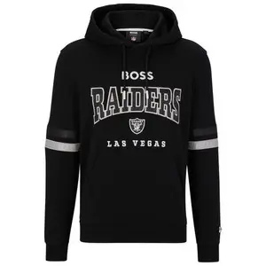 BOSS X NFL Las Vegas Raiders Touchdown Pullover Hoodie - Black