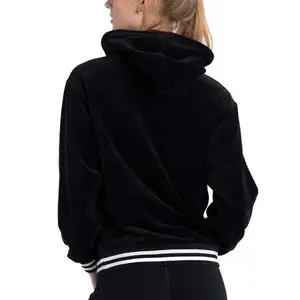 LUSSO Chicago Bulls Nellie Oversized Velour Pullover Hoodie