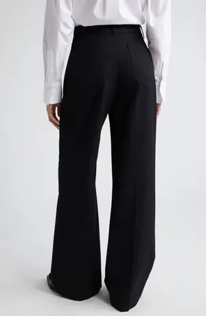 Victoria Beckham Alina Wide Leg Ponte Knit Trousers