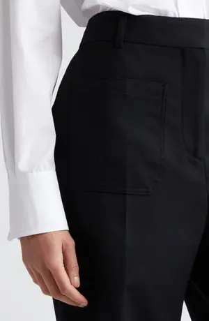 Victoria Beckham Alina Wide Leg Ponte Knit Trousers