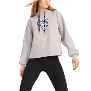 Dkny Los Angeles Rams Debbie Dolman Raglan Pullover Hoodie - Heather Gray