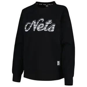 Dkny Brooklyn Nets Regina Raglan Pullover Sweatshirt