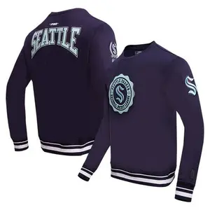 PRO STANDARD Deep Sea Blue Seattle Kraken Crest Emblem Pullover Sweatshirt - Navy