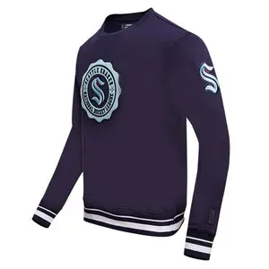 PRO STANDARD Deep Sea Blue Seattle Kraken Crest Emblem Pullover Sweatshirt