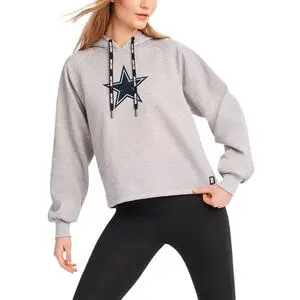 Dkny Dallas Cowboys Debbie Dolman Raglan Pullover Hoodie - Heather Gray