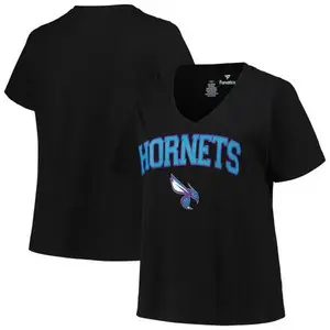 Profile Charlotte Hornets Arch Logo V-neck T-shirt