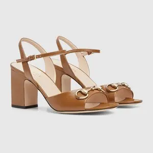 Gucci Horsebit Leather Sandal - Brown