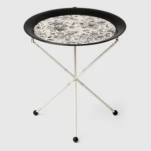 Gucci Flora Sketch Print Folding Table - White
