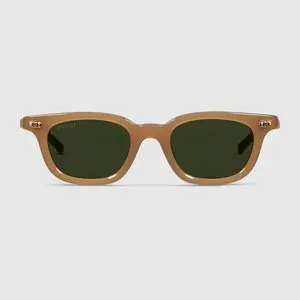 Gucci Oval Frame Sunglasses - Brown