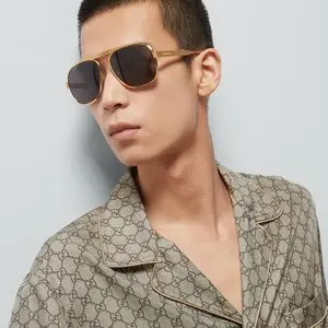Gucci Gg Printed Silk Shirt