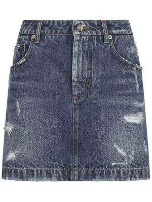 Dolce & Gabbana Denim Miniskirt Clothing - Blue
