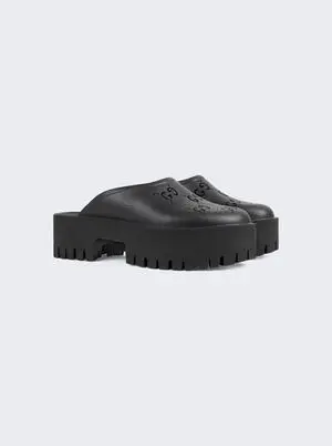 Gucci Perforated Platform Mules
