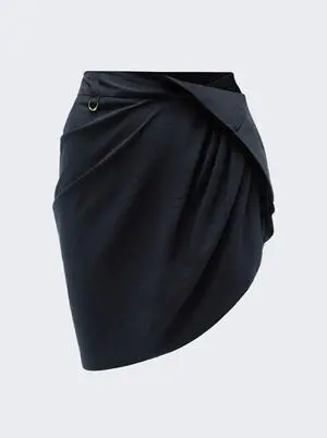 Jacquemus La Mini Jupe Saudade Skirt - Dark Navy