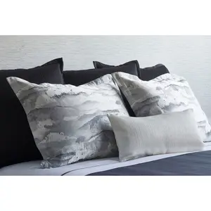 ANN GISH Linea Coverlet Set, Queen - Black