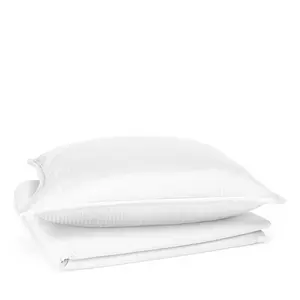 ANN GISH Linea Coverlet Set, Queen White