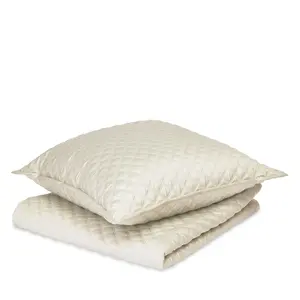 ANN GISH Double Diamond Coverlet Set, Queen - Ivory