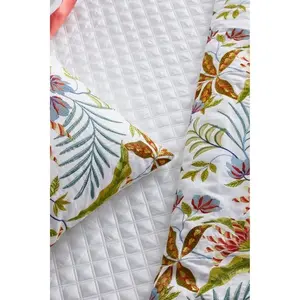 ANN GISH Double Diamond Coverlet Set, Queen - White
