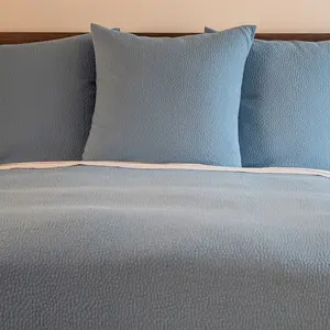 ANN GISH Bubble Matelasse Coverlet Set, Queen - Blue