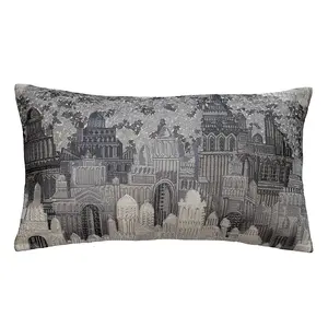 ANN GISH Duomo Pillow, 14 X 24 - Grey