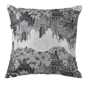 ANN GISH Duomo Pillow, 24 X 24 - Grey