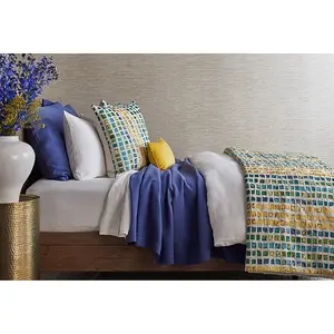 ANN GISH Great Hall Coverlet Set, Queen - Indigo