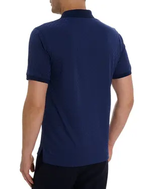 Robert Graham Elias Classic Fit Short Sleeve Polo Shirt - Navy