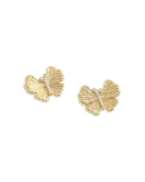 ANABEL ARAM Butterfly Stud Earrings