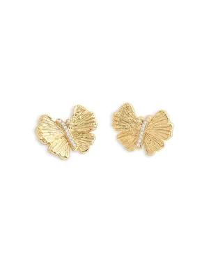 ANABEL ARAM Butterfly Stud Earrings