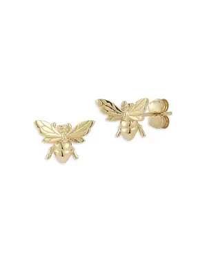 MOON & MEADOW 14k Yellow Bee Stud Earrings - Gold