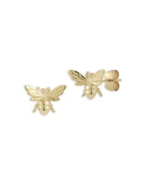 MOON & MEADOW 14k Yellow Bee Stud Earrings