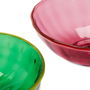 La DoubleJ Murano Glass Luxury Nut Bowls, Set Of 2 - Assorted