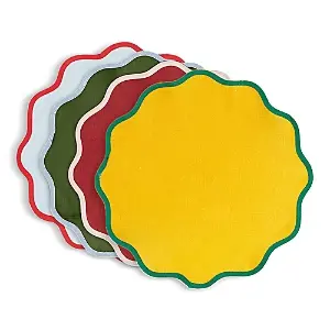 La DoubleJ Rainbow Cloud Tablemats, Mixed Set Of 4 Rainbow Mix