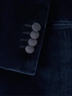 SAMAN AMEL Slim-fit Cotton-velvet Tuxedo Jacket