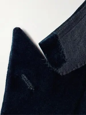SAMAN AMEL Slim-fit Cotton-velvet Tuxedo Jacket