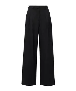 LoveShackFancy Adams Pleated Wide-leg Pants