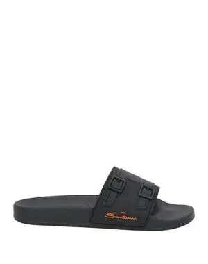 Santoni Rubber Pool Slides - Black