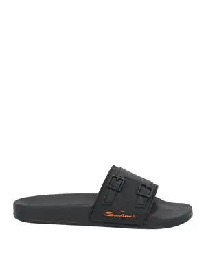 Santoni Rubber Pool Slides - Black