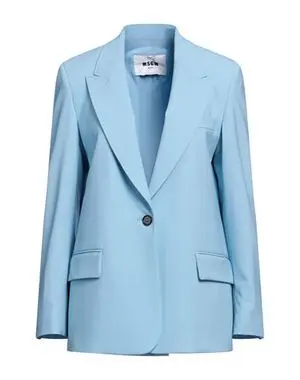 MSGM Single-breasted Blazer - Blue