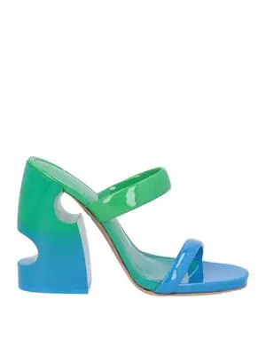 OFF-WHITE™ Patent-effect Two-tone Sculptural Heel Sandals
