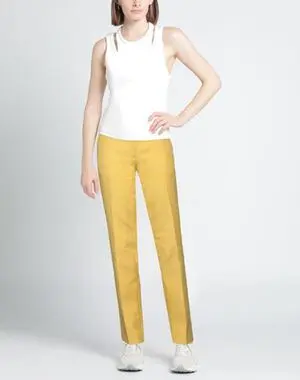 JIL SANDER Cotton Gabardine High Waisted Straight Leg Trousers