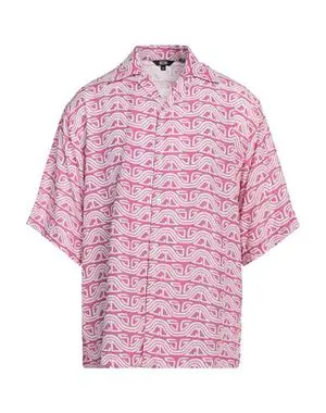 Gcds Man Shirt Lime Green Size M Viscose Pink