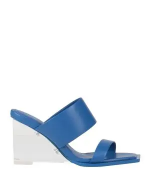 Alexander McQueen Sandals With Plexiglas Wedge - Blue