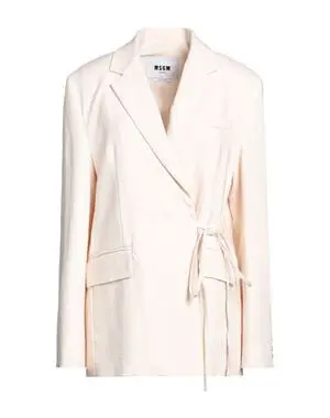 MSGM MSGM Double-Breasted Blazer Beige