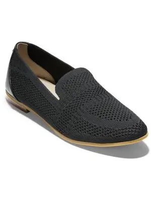 Cole Haan Womens Knit Slip On Loafers - Grey