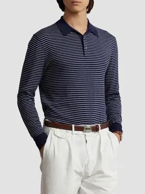 Polo Ralph Lauren Stripe Knit Long-sleeve Polo Shirt