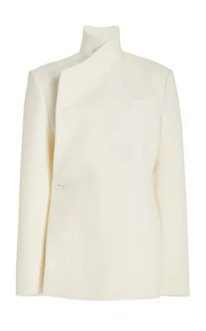 Brandon Maxwell Roslyn Wool Crepe Jacket