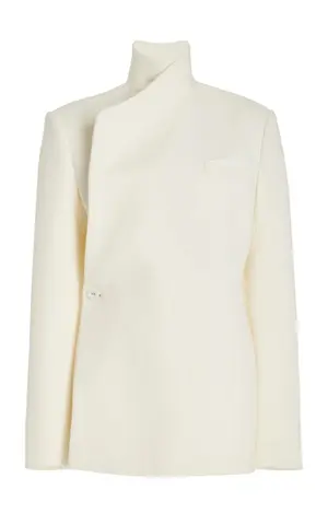 Brandon Maxwell Roslyn Wool Crepe Jacket